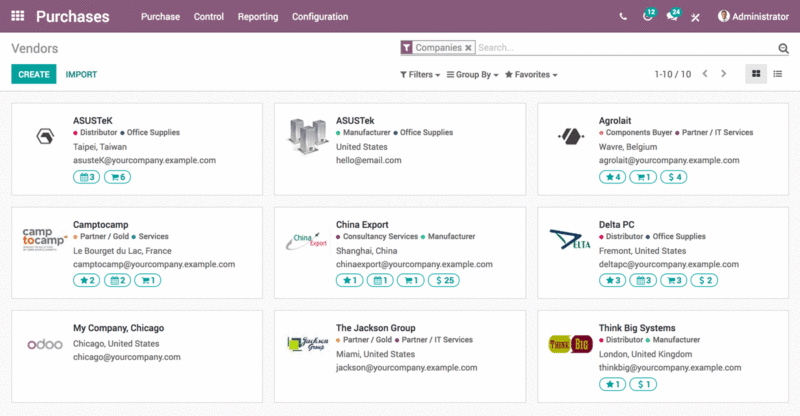 Software de Compras de Odoo - Extendrix - Odoo Partner